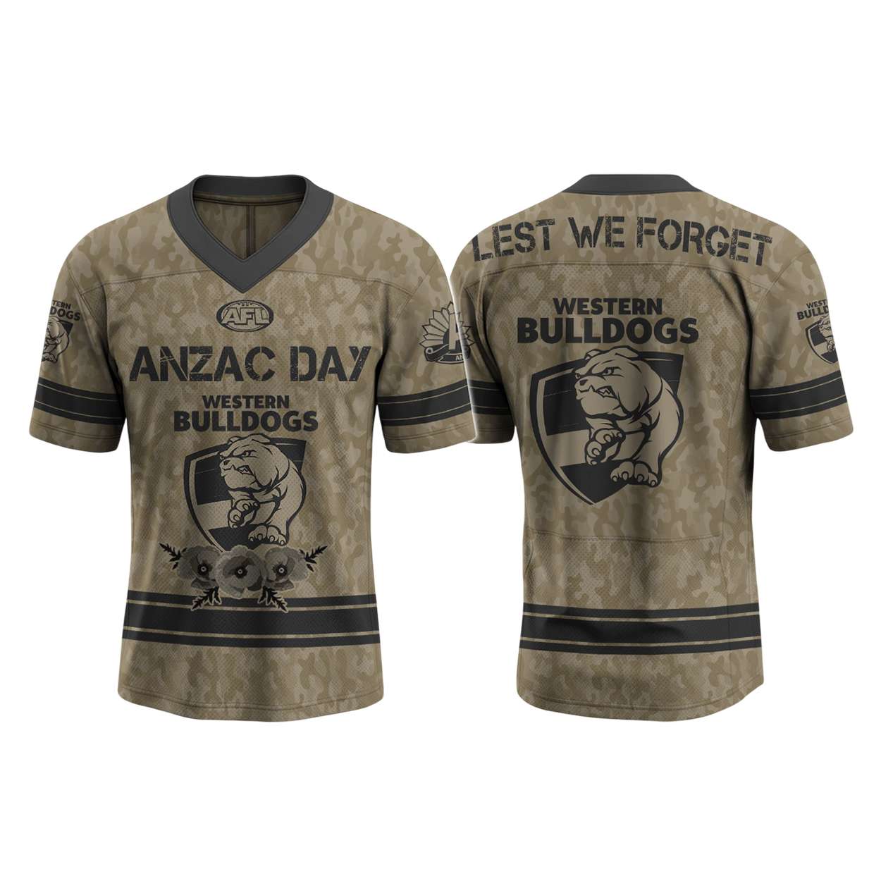 2026 Western Bulldogs x Anzac Day Never Forget History Jersey